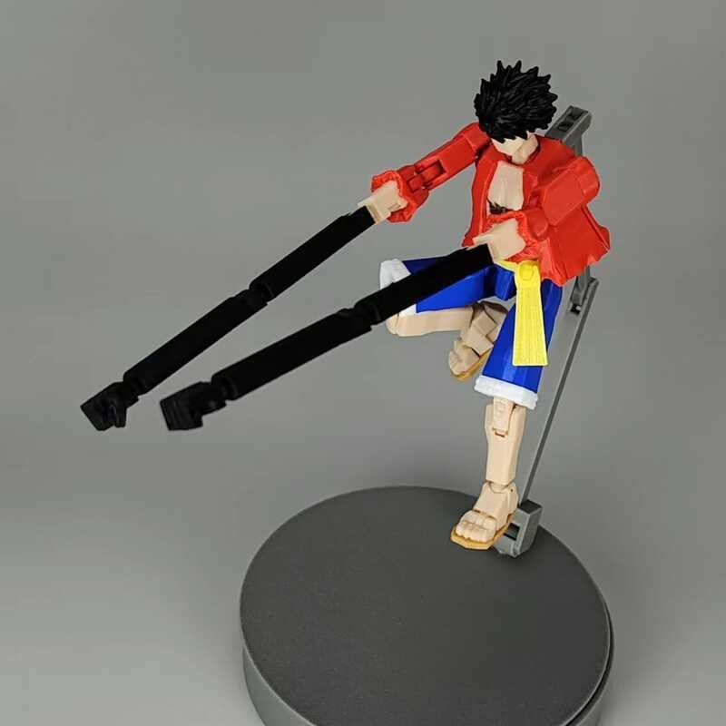 SK 3D Printed One Piece Monkey D Luffy Anime Multi-Joined Toys Action ...
