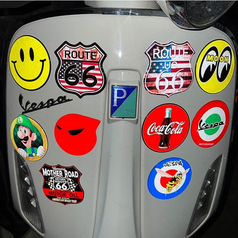 Vespa Piaggio Italy Soft Magnet Reflective Sticker 3D Emblem Badge ...