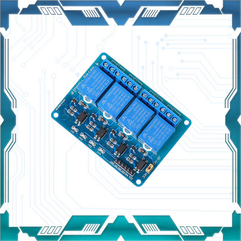 4-channel relay expansion version 5V with optocoupler isolation AVR/51/PIC microcontroller four ...