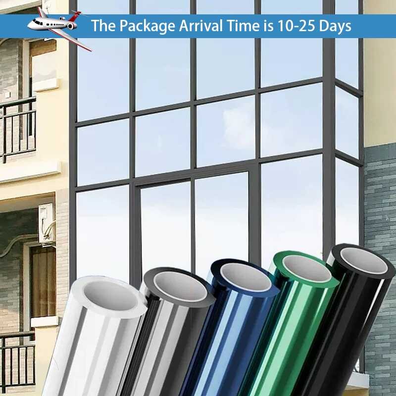 Window Privacy Tint Film One Way Vinyl Mirror Foil Non Adhesive Glass ...