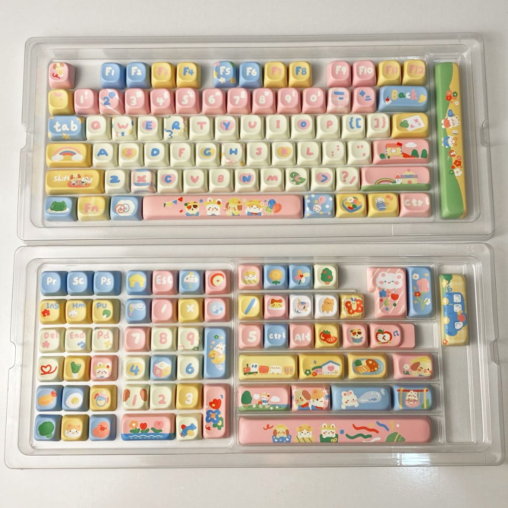 PBT Keycap EOA Animal Kindergarten Cute Colorful Keycap 5-side Dye ...
