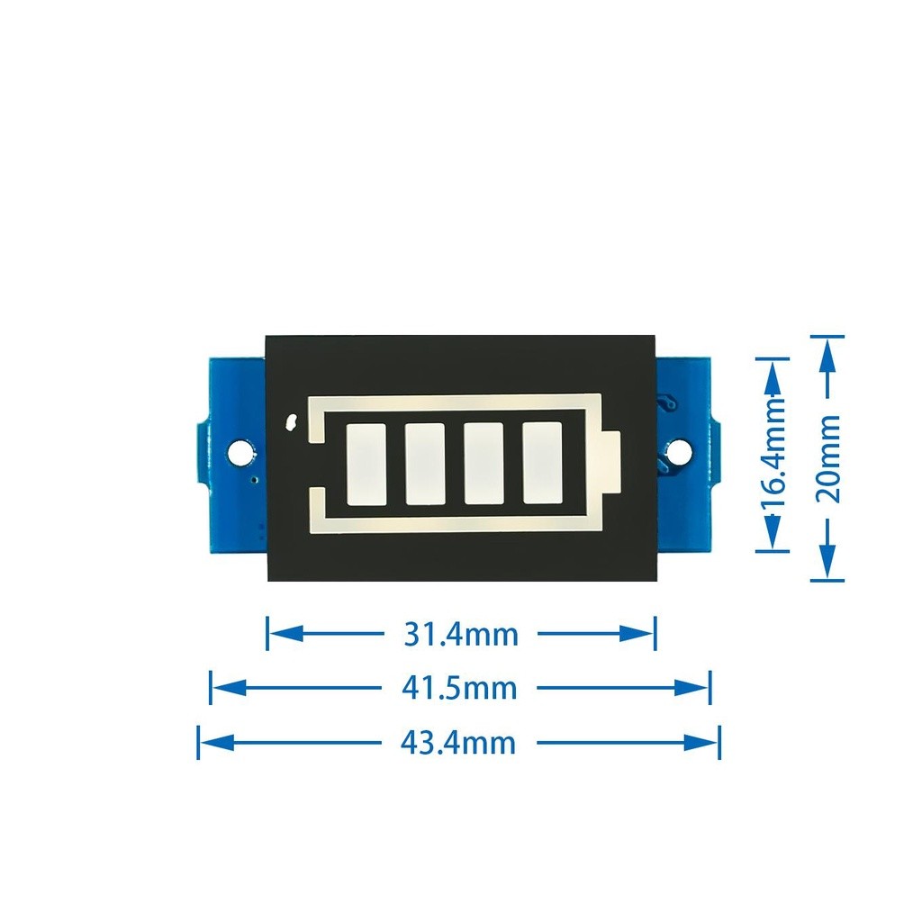⚓ ♞,♘1S Single 3.7V Lithium Battery Capacity Indicator Module 4.2V Blue ...