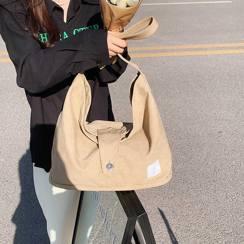 Bagong Koreano na bersyon simpleng sa balikat kanvas kaswal ng mga ...