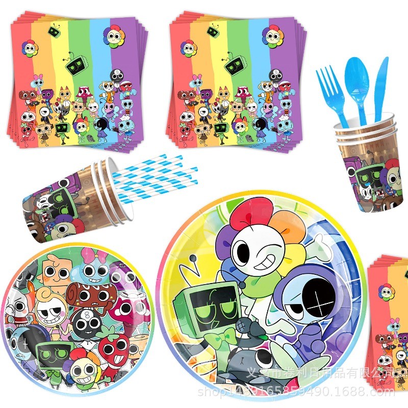 New World of Dandy Game Animation Party Supplies DANDY'S WORLD Cartoon ...