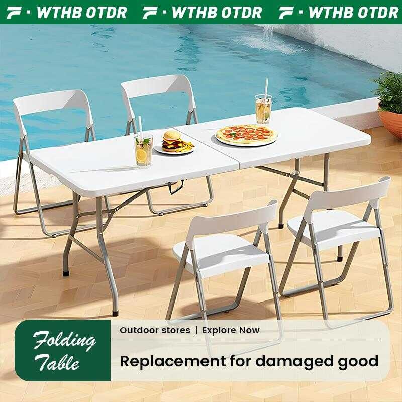 Heavy Duty Folding Table Outdoor Camping 4 Ft/ 6 FT Portable Dining ...