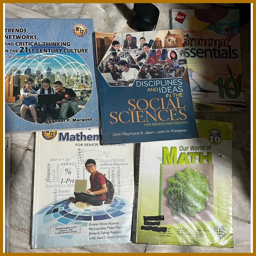 Senior High School grade 11 grade 12 Used Textbook Math science English ...