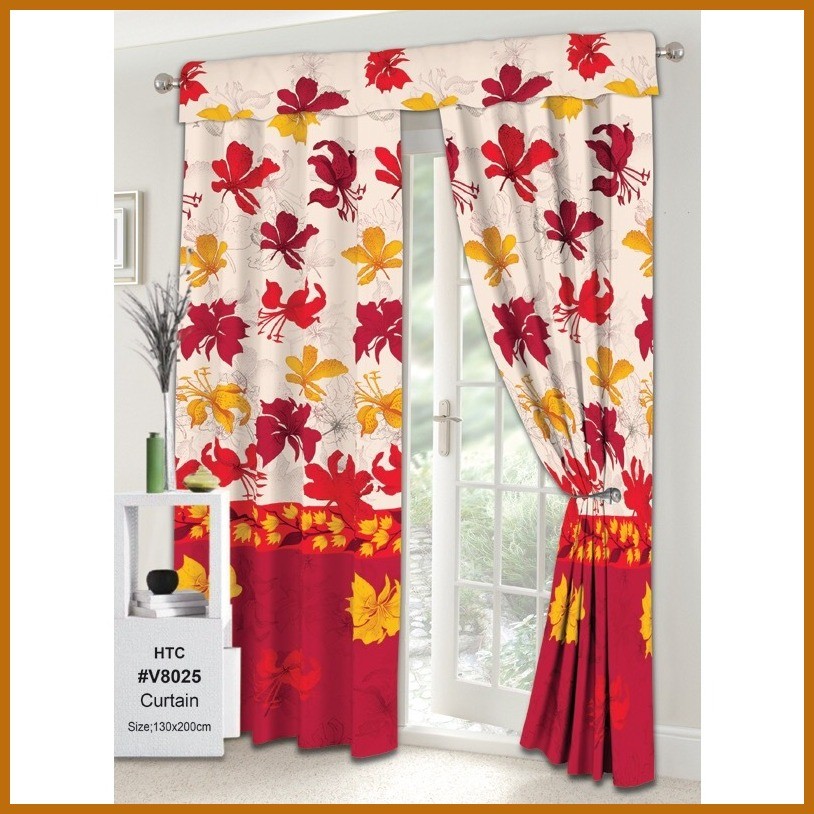 Sale Red Irregular Pattern Design Kurtain Home Door Room Window ...