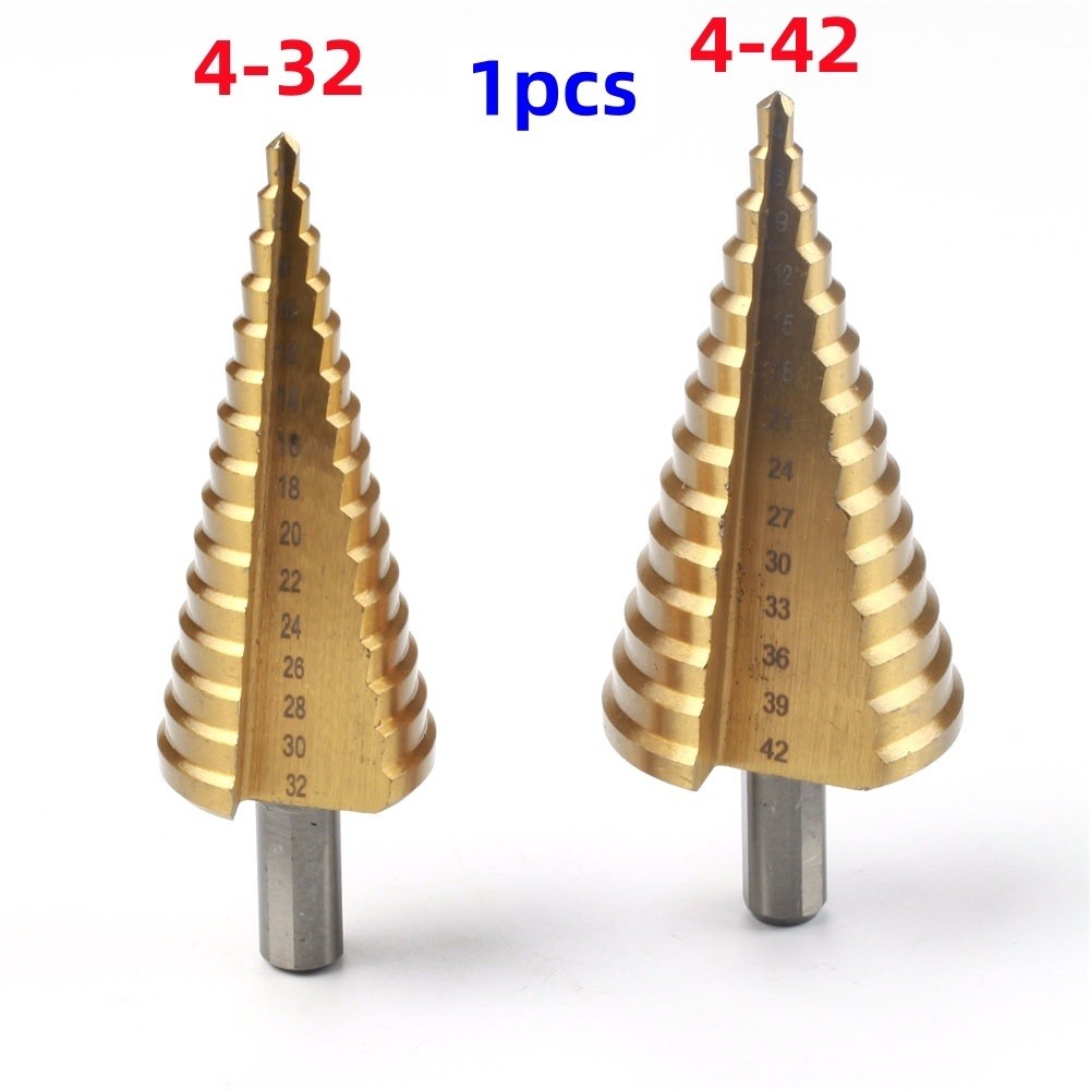 4-42Mm 4-32Mm HSS TITANIUM Coated Step Drill Bit Drilg Power Tool For ...