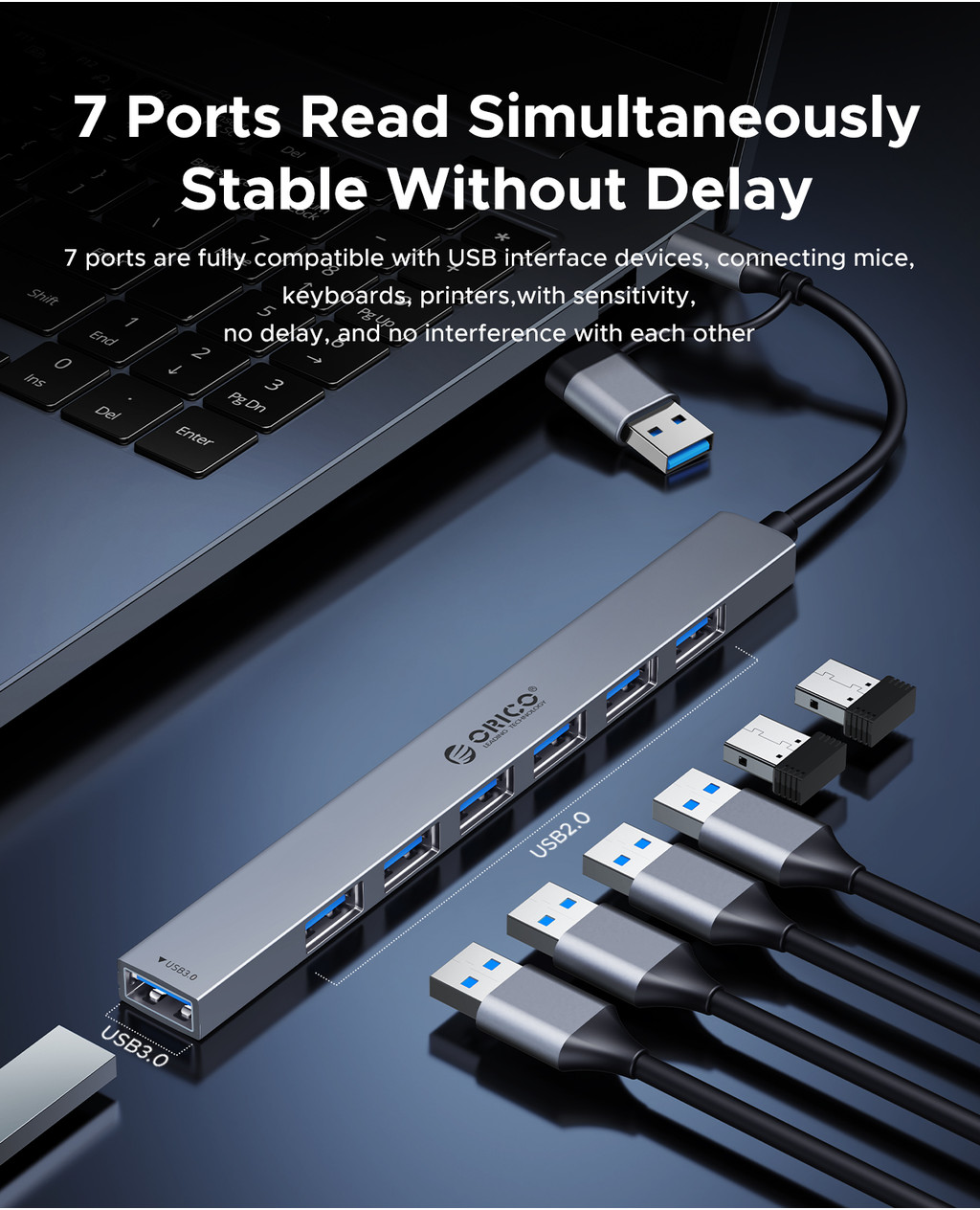 ORICO USB HUB USB A/Type C to USB 3.0 HUB Aluminum USB Splitter OTG ...