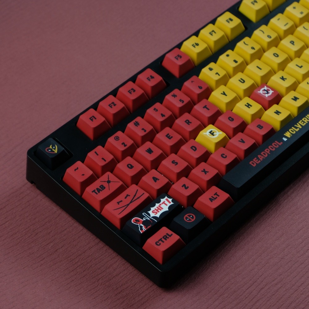 Deadpool & Wolverine Keycap Cherry Profile 140 Keys PBT Five-sided Dye ...