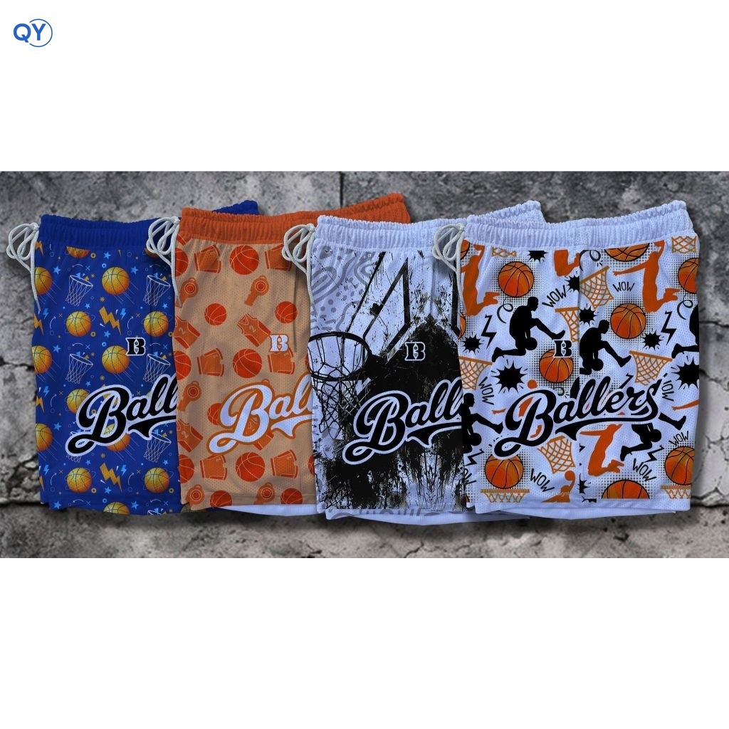 BSKTBLL UNISEX AIRCOOL MESH SHORT w/ 2 SIDE POCKETS FULL SUBLIMATION ...