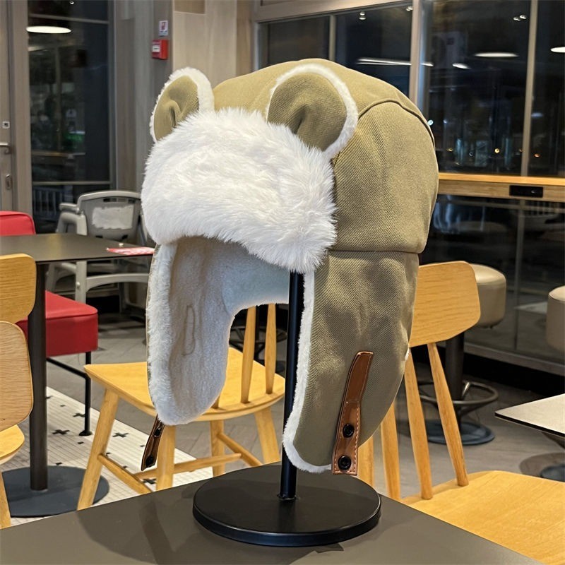 Bomber Hat Men Women Thick Warm Windproof Hat Fashion Winter Earflap ...