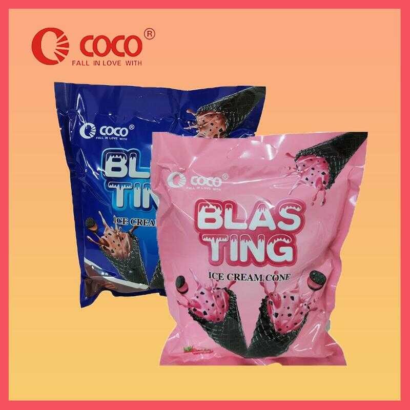 Coco Blasting Ice Cream Cone 25 - 27 Piece Pack, 300 Grams Two Flavours ...