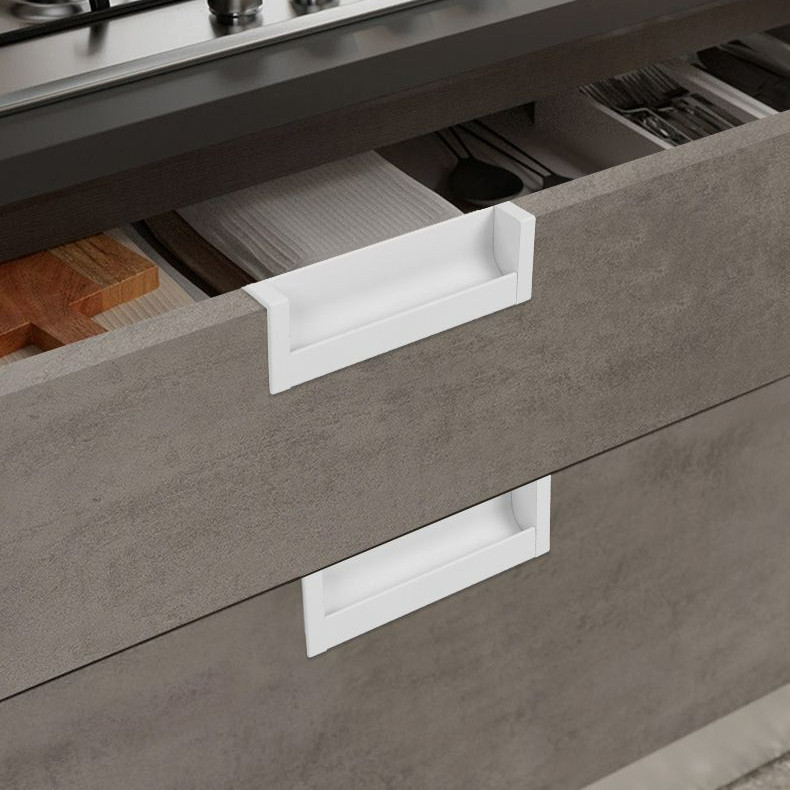 Concealed Drawer Handle Invisible Cabinet Door Handle Black Built-In ...