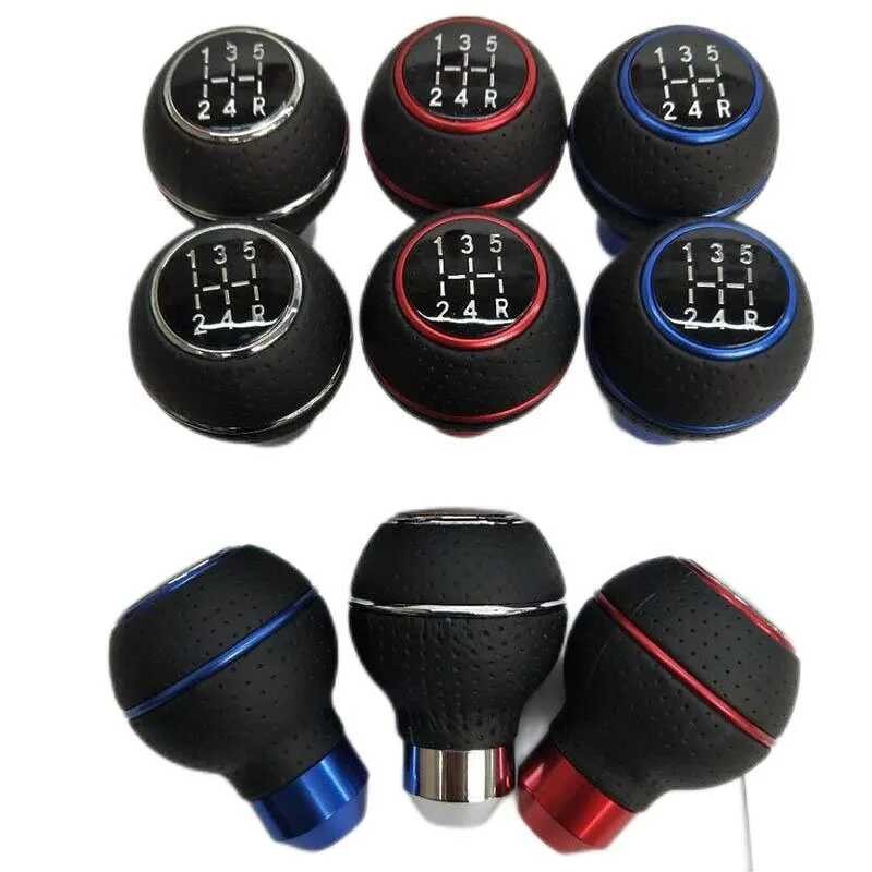 5 Speed Universal Gear Shift Button Para Sa Manual Transmission Leather ...