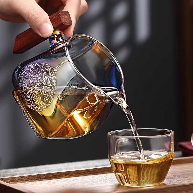 Beicai Burnt Wood Fair High Borosilicate Glass Square Pouring Cup ...