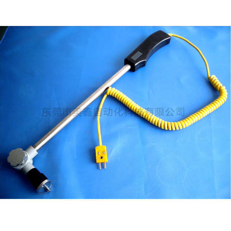 K-type surface thermocouple right angle roller thermometer with handle ...