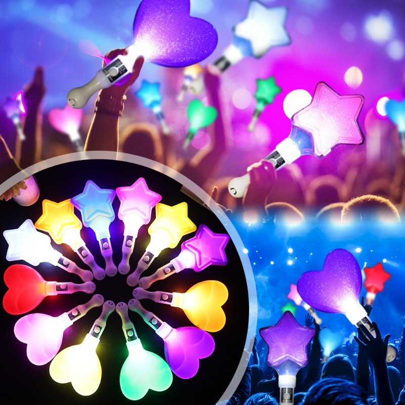 Multi Purpose Battery Powered Colorful Heart-Shaped Concert Cheering ...