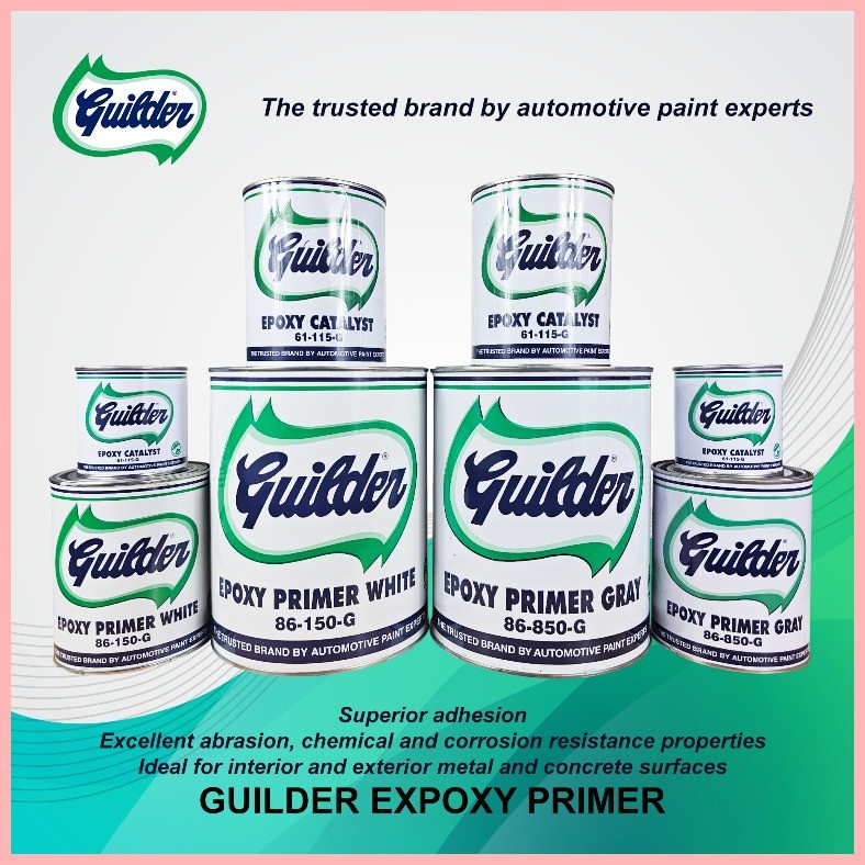 Guilder Epoxy Primer With Catalyst 1L Gray 86-850-G White 86-150-G ♨ ...