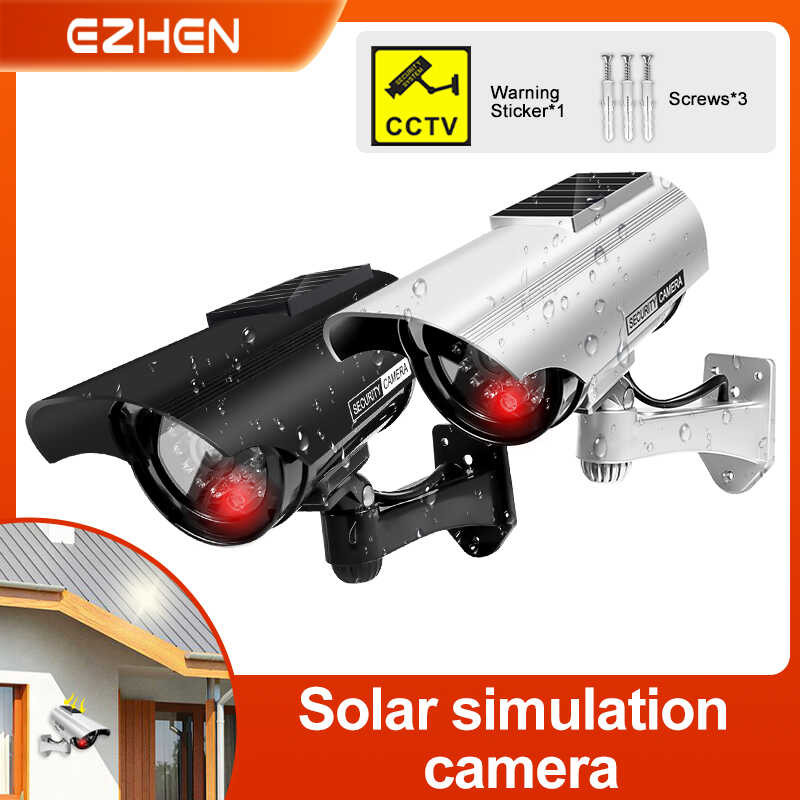 Power Solar Dummy Fake Security Camera, Anti-Theft Surveillance Camera ...
