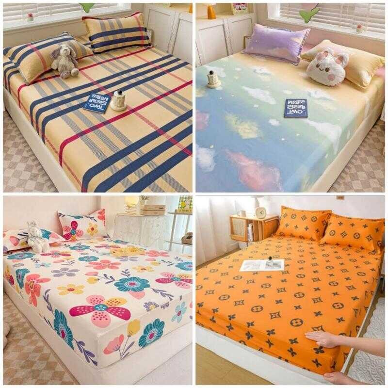 Fully Garterized 3In1 Set Bedsheet High Quality (Part 3 ) | Shopee ...