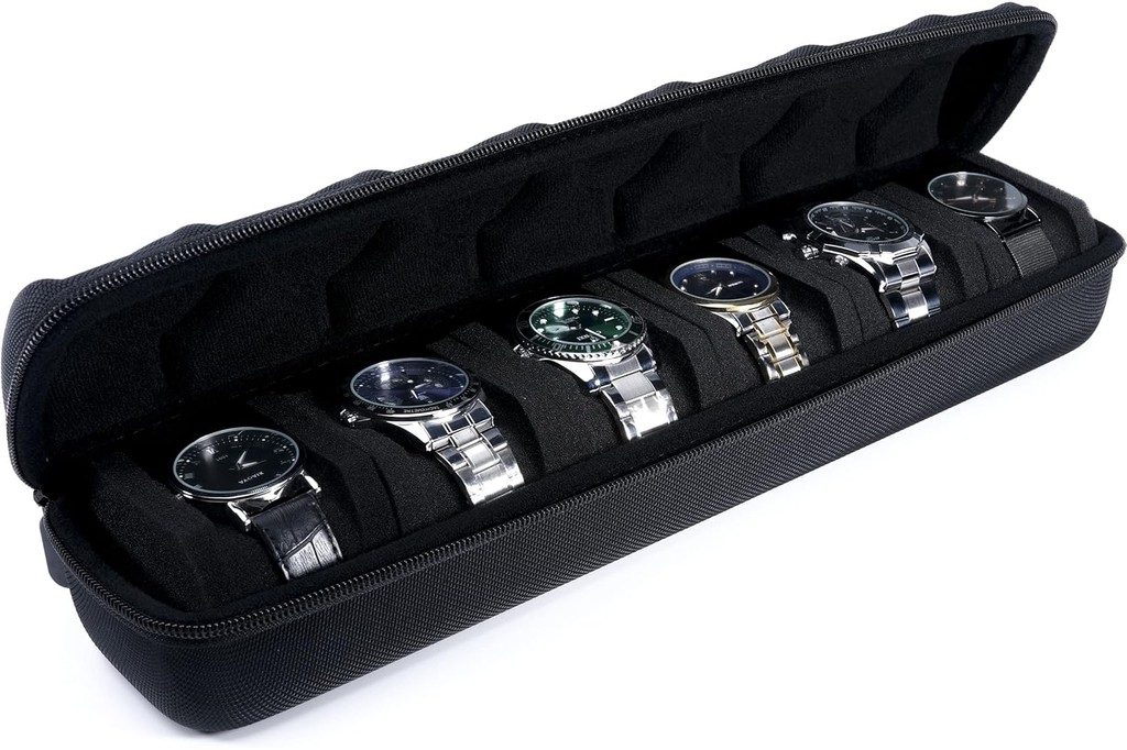 6 Slots Watch Organizer Box For Men Or Women Watch Portable Travel Case ...