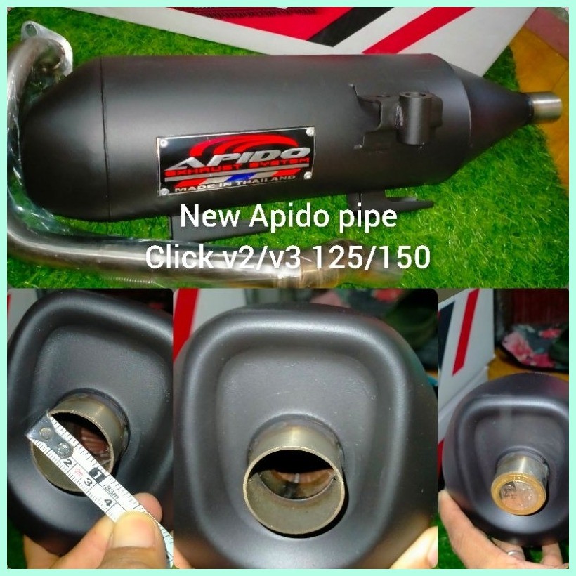 Apido pipe For honda click v2/v3/125/150i/M3/Gear/Nmax V2 | Shopee ...
