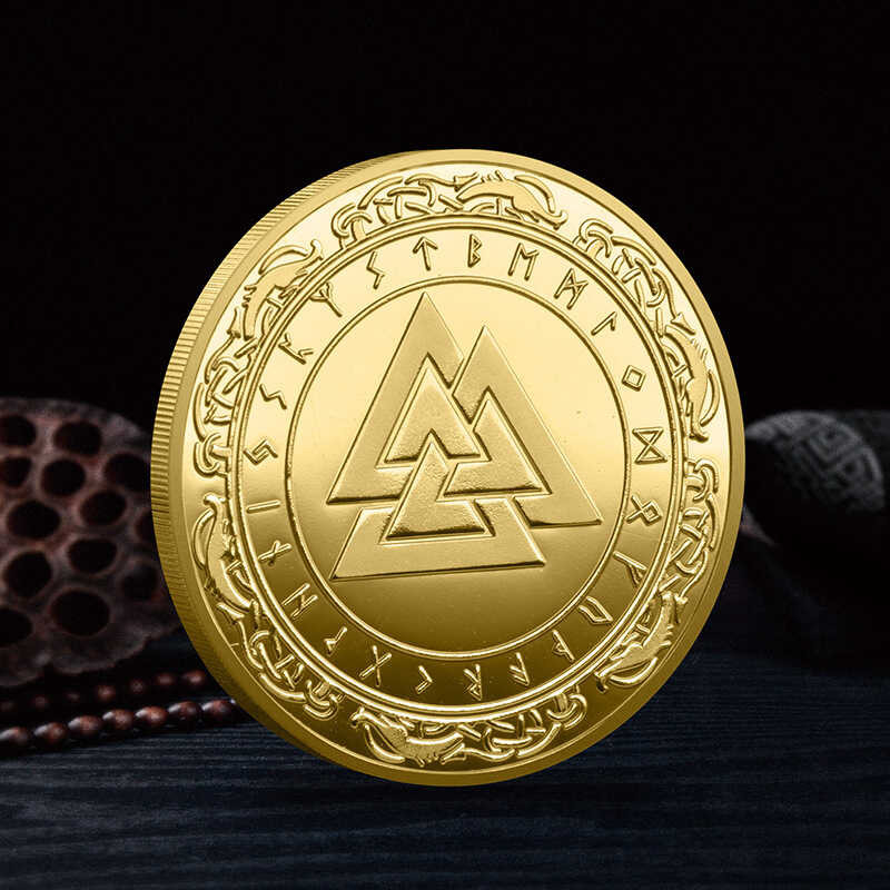 Viking Odin Riding Sleipnir Rune Coin Rune Commemorative Coin ...