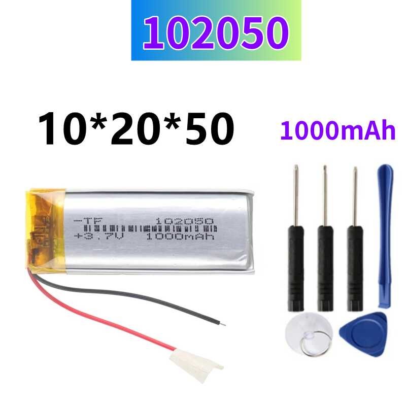 3.7V 1000Mah 102050 Lithium Polymer Li-Po Li Ion Rechargeable Battery ...