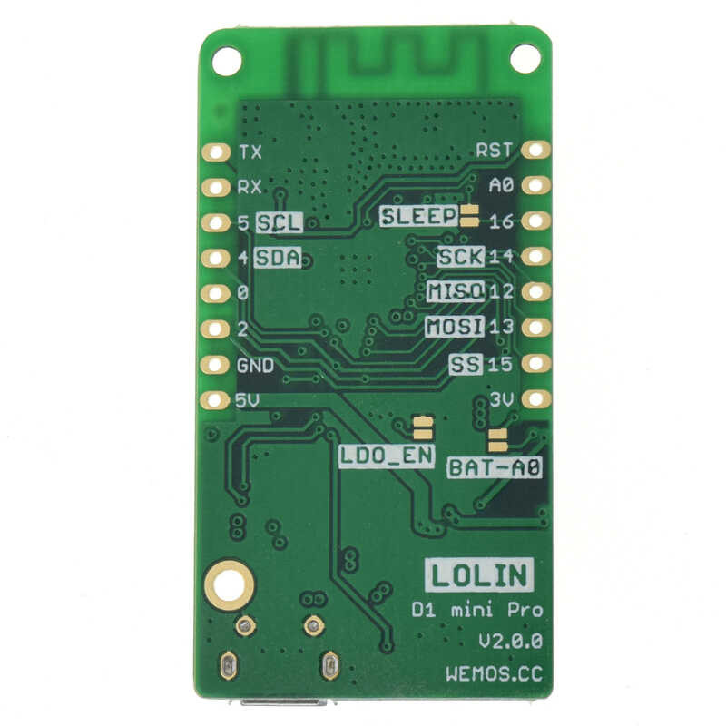 LO [1] D1 Mini Pro V2.0.0 - WIFI IOT Board Based Esp8266 16Mb External ...