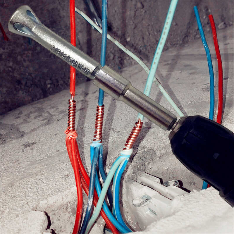 Extended electrician quick wire connection and merging device, no ...