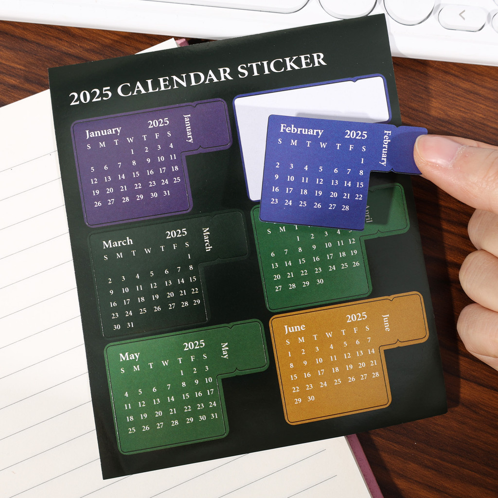 2025 Calendar Stickers - Notebook Journal Planner Index Stickers ...