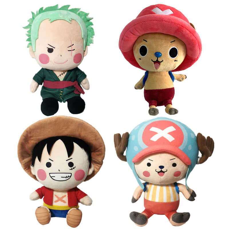 Anime 25cm One Piece 15 Styles Plush Toys Cartoon Figures Luffy Tony ...