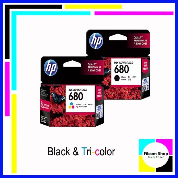 HP 680 Black & Tri-color Original Ink Catridge Value Pack Set | Shopee ...