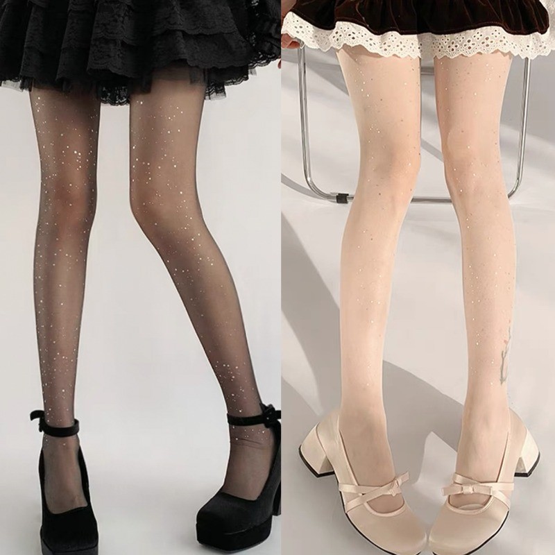 Women Sexy Shiny Diamond Rhinestone Stockings Summer Breathable Thin ...