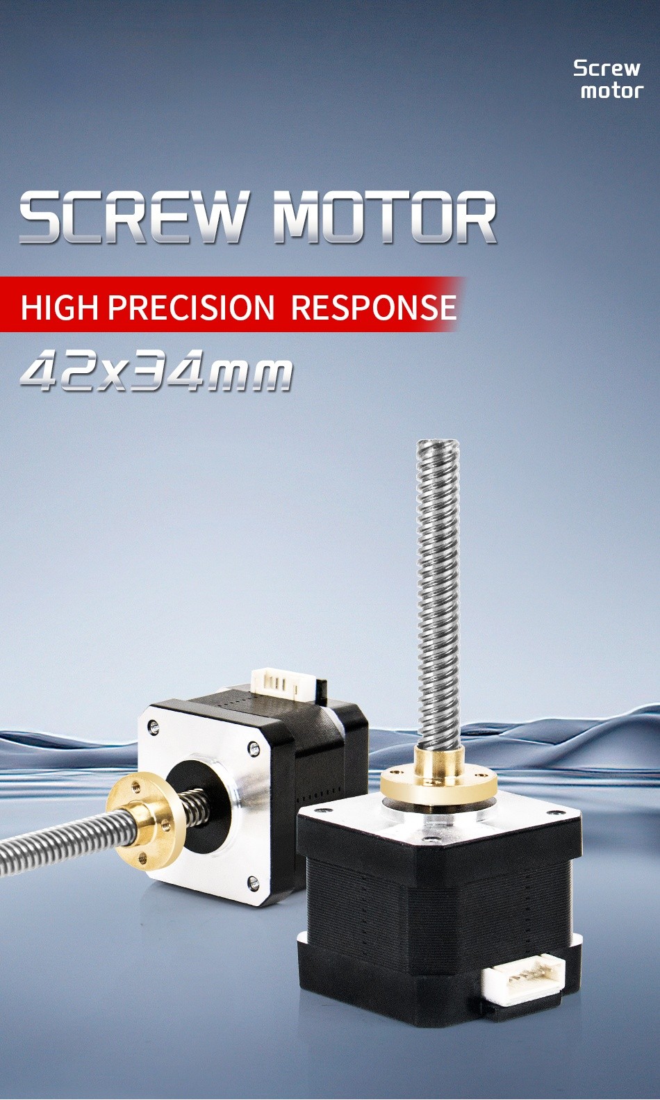 Nema 17 Linear Hybrid Stepper Motor Thread Rod Micro Linear Sliding ...