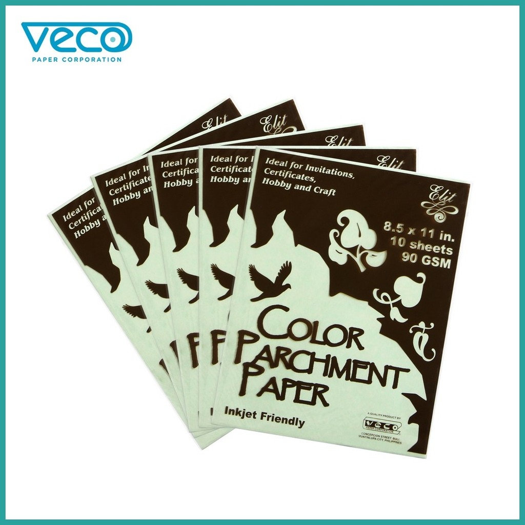 Veco Elit Parchment Colored 90gsm 8.5x11in (5sets) | Shopee Philippines