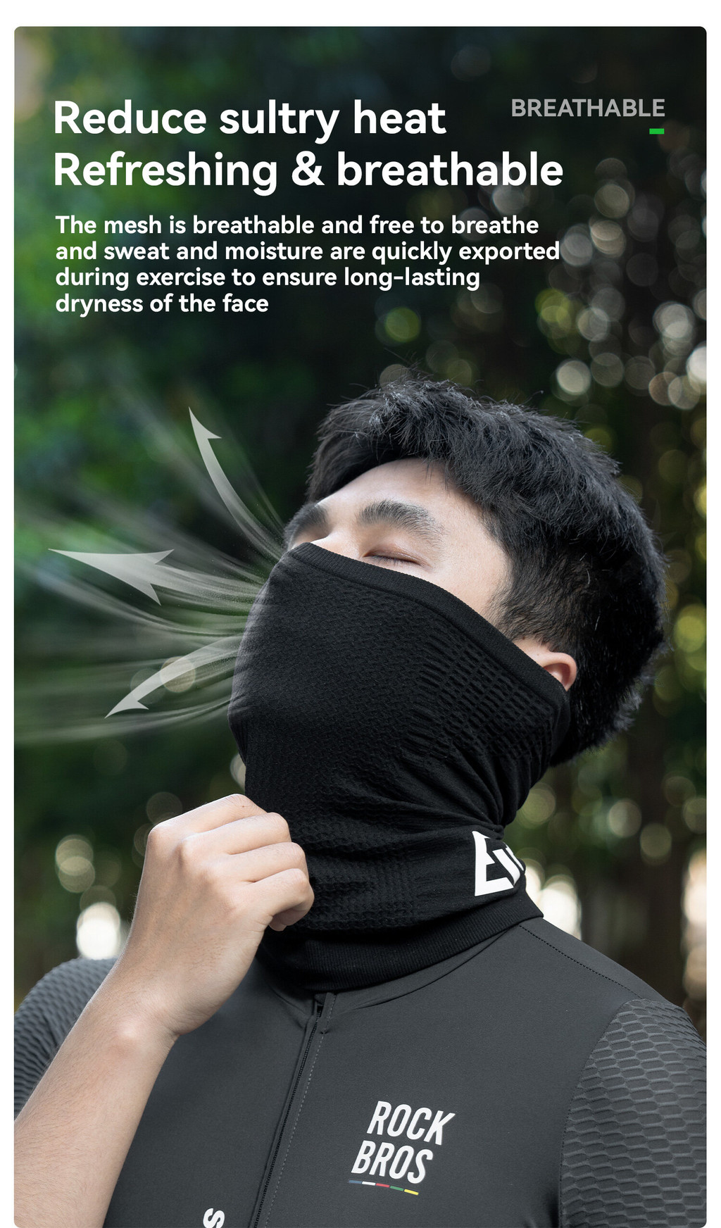 ROCKBROS Cycling Face Mask for Full Year Breathable UV Protection ...