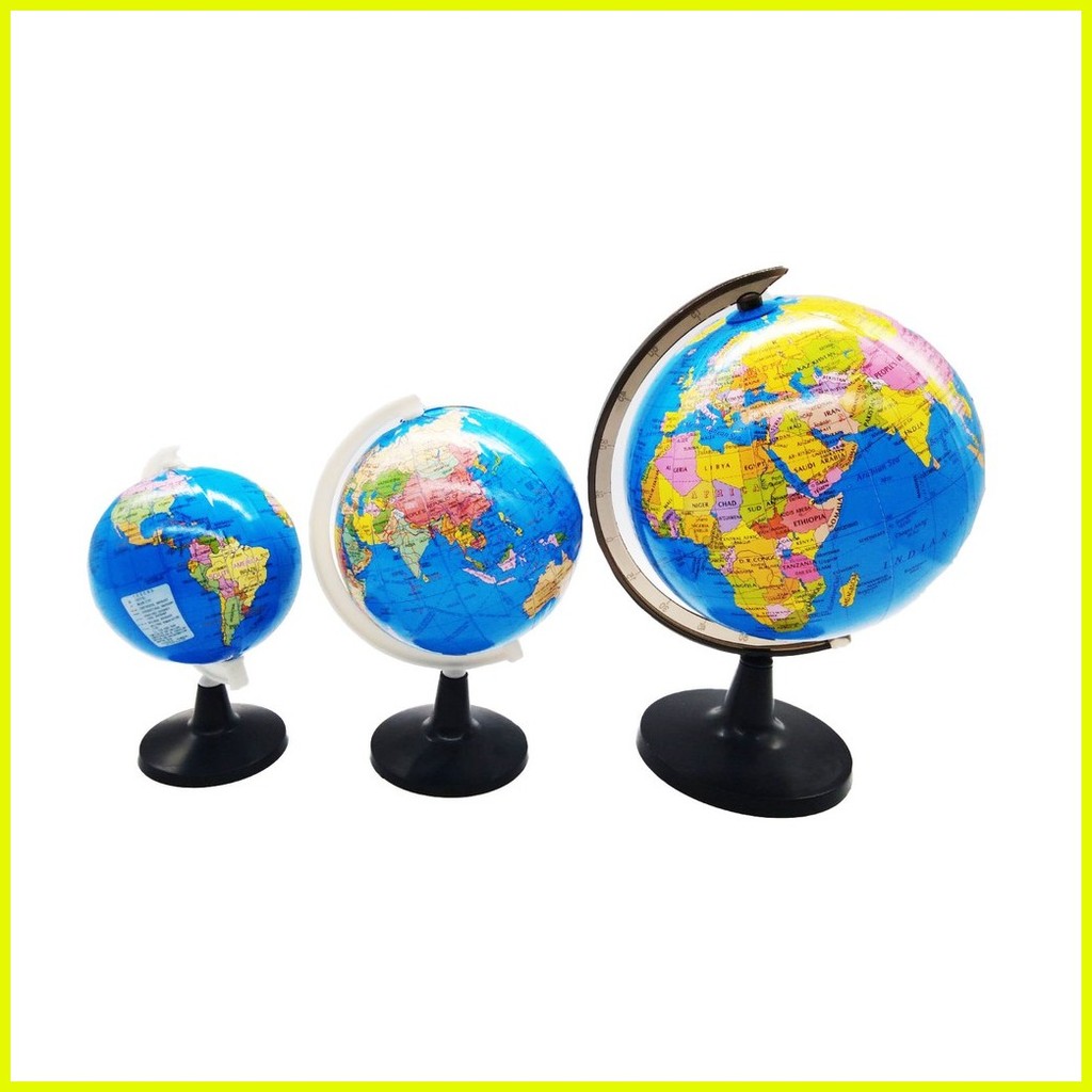 World Map Globe Rotating Map Educational Learning Geography 8.5 CM ...