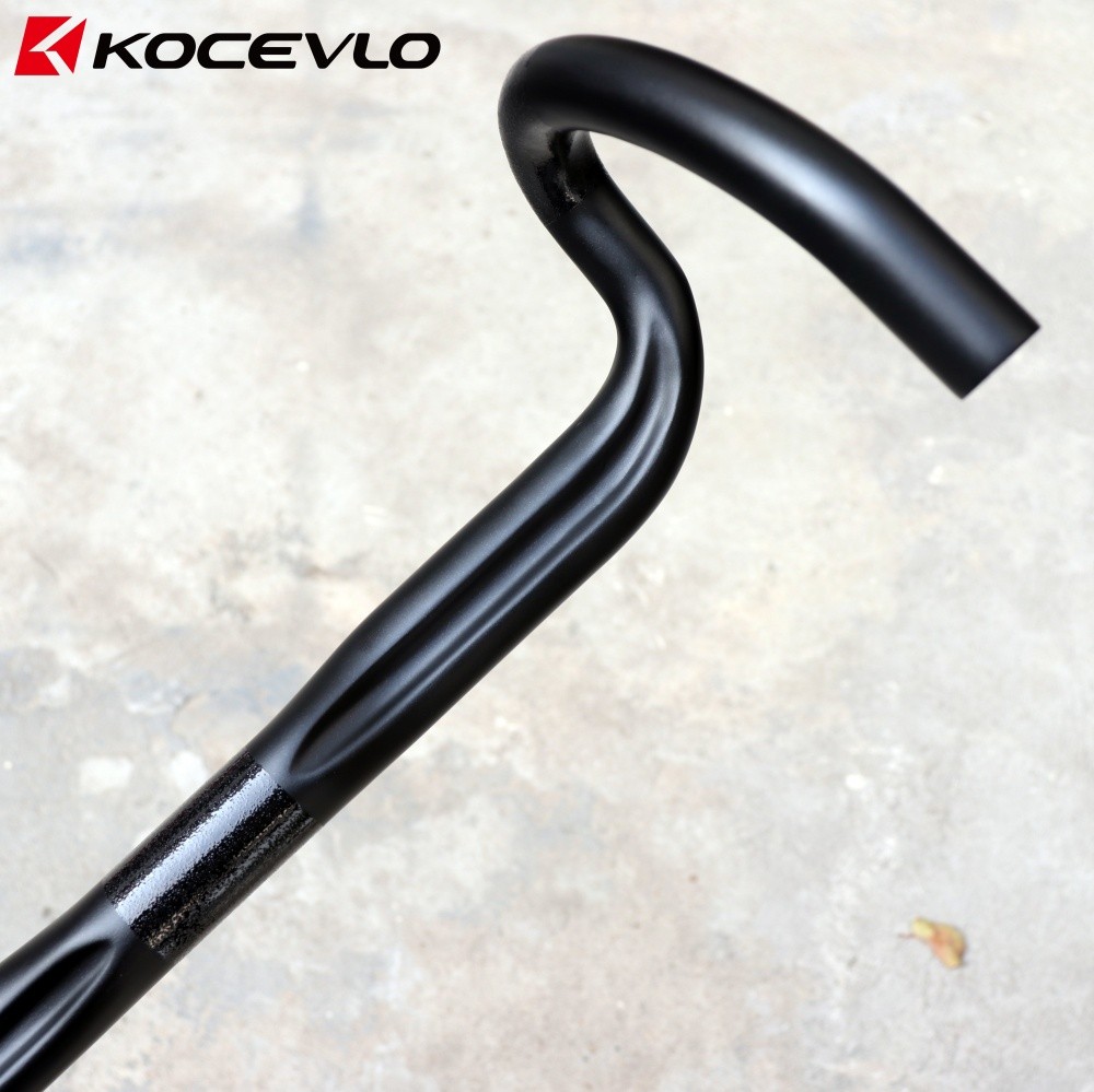 KOCEVLO Carbon Fiber Road Handlebar 400/420/440mm Bent Bar Black Matte ...