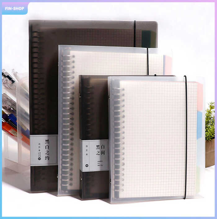 A5/B5/A4 Loose Leaf Notebook PVC Cover Binder 60 Sheets Dot/Line/Blank ...