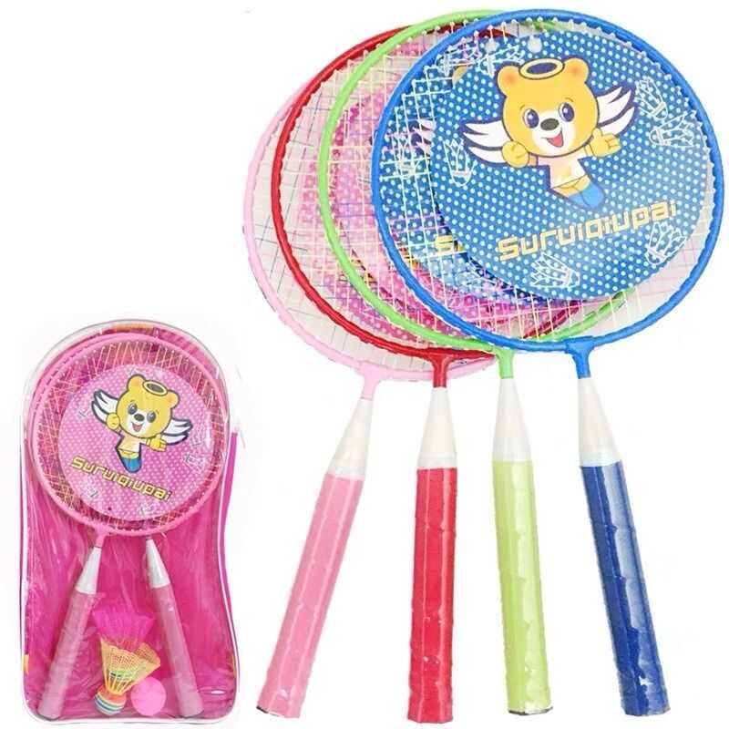 Children's Badminton Racket Double Kid Toy Baby Super Light Elementary ...