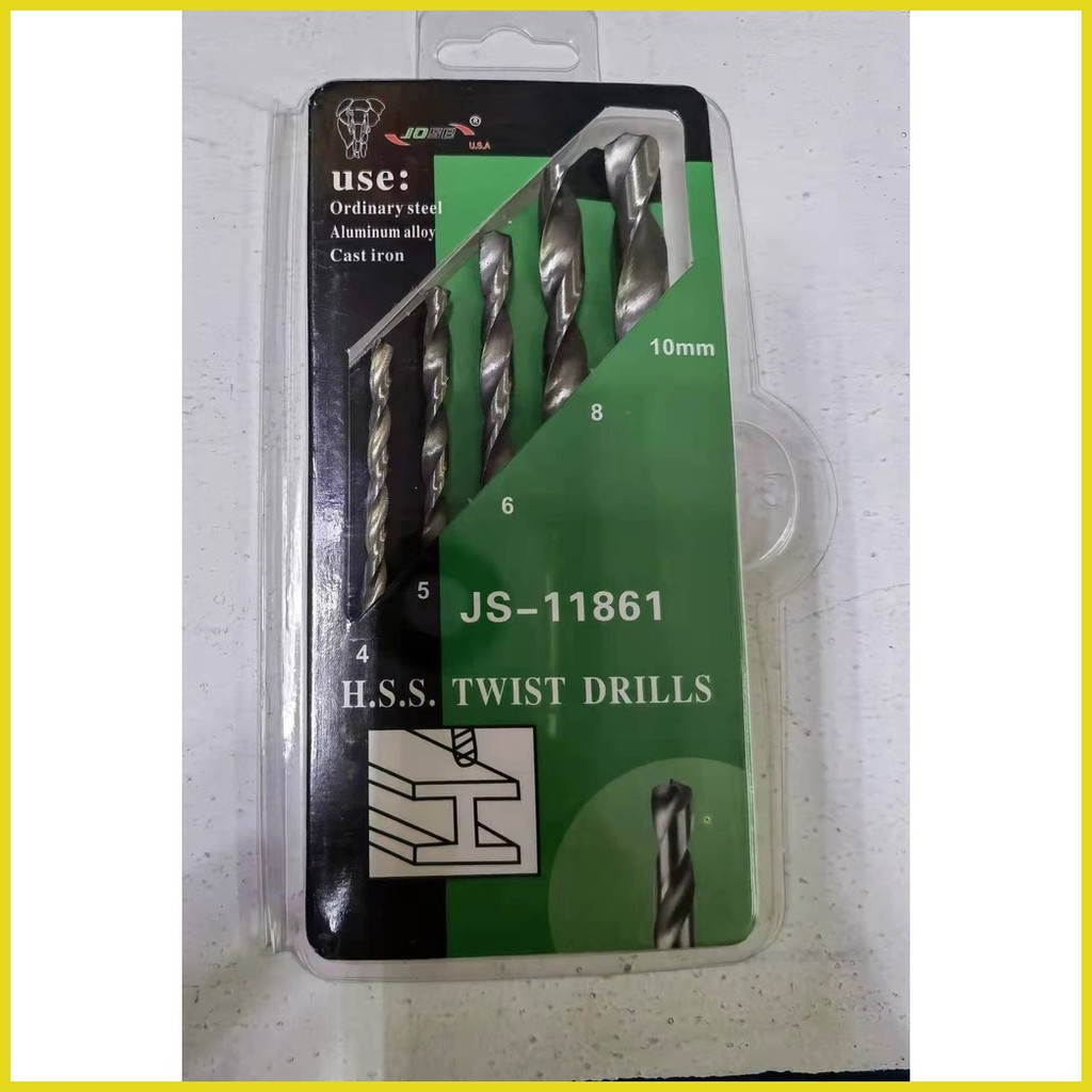 ♂ COD heavy duty 5pcs working drill set(for wood,aluminum alloy,cement ...
