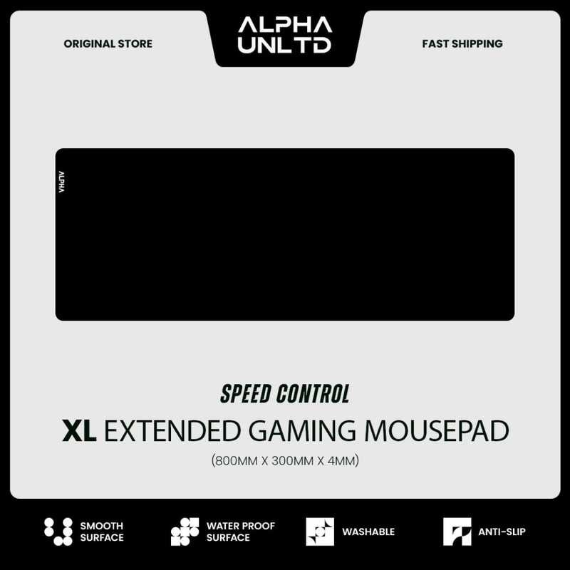 Alpha Unltd Gaming Mousepad XL Extended | (800X300x4mm) Standard (Speed ...
