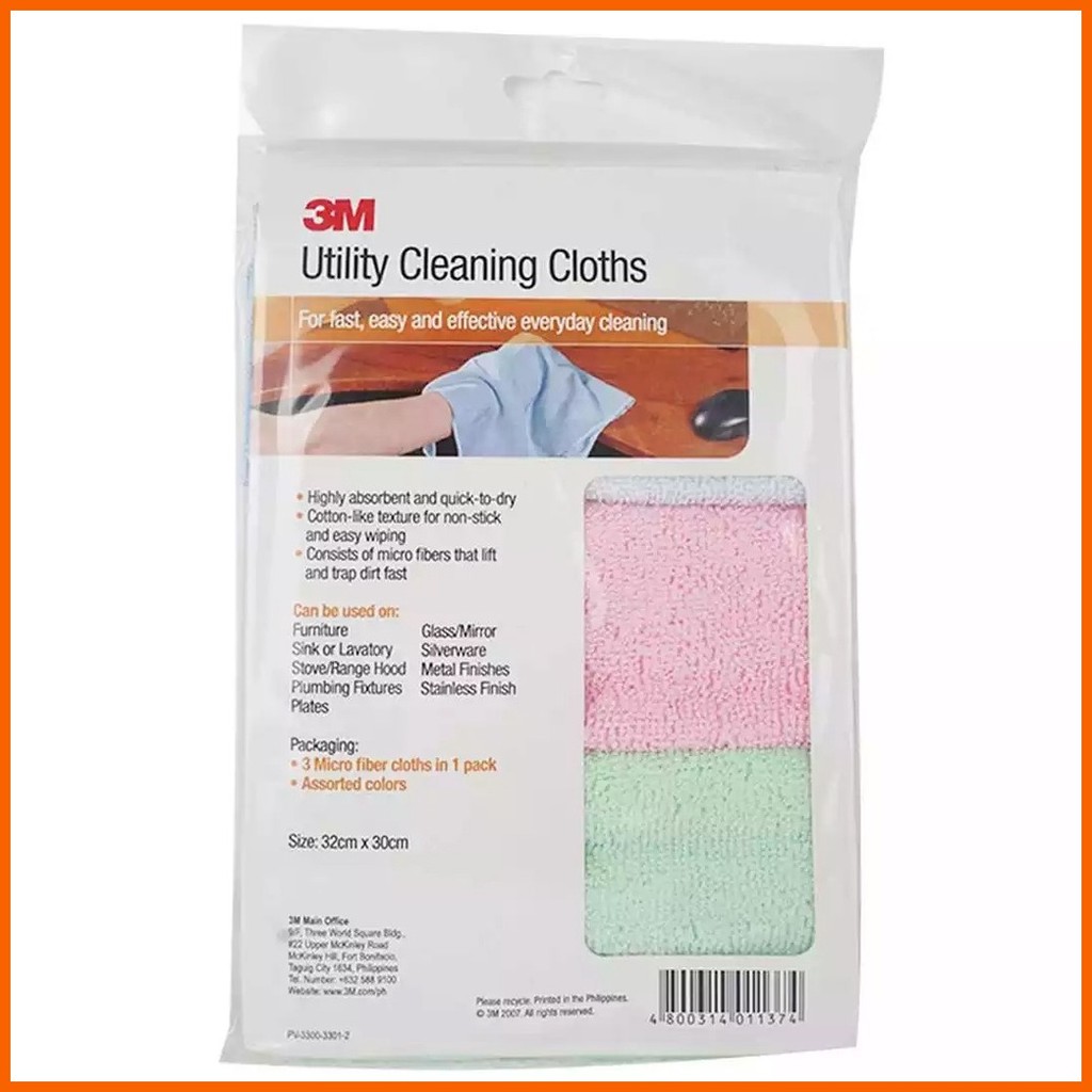 3M Utility Cleaning Cloth 3-in-1 32cm x 30cm | Shopee Philippines