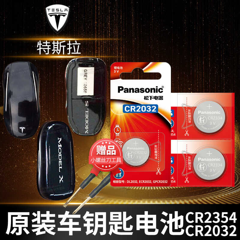 Panasonic Cr 2354 button battery 3 V X model 3 model y car key remote ...