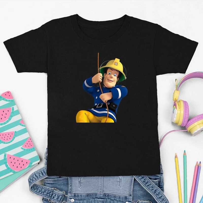 2 Fireman Sam Kids T-S Boys Clothes Summer Tops Black Fashion ...