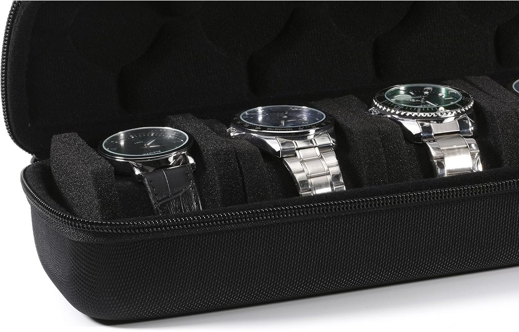 6 Slots Watch Organizer Box For Men Or Women Watch Portable Travel Case ...