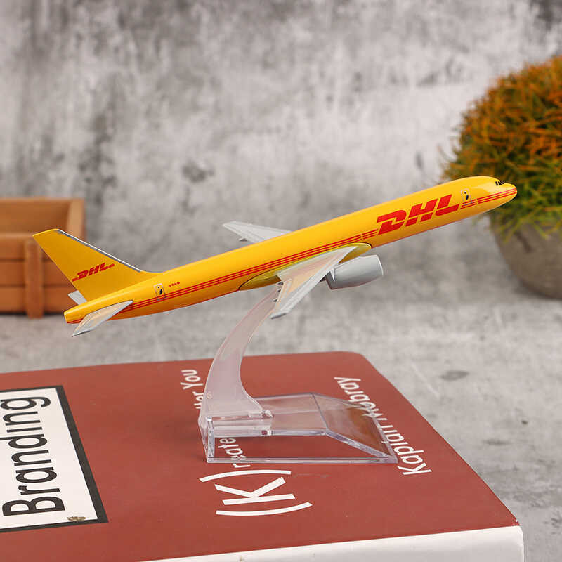 16Cm & Scale 1:400 Metal Replica DHL Alloy Airplane Model Yellow ...