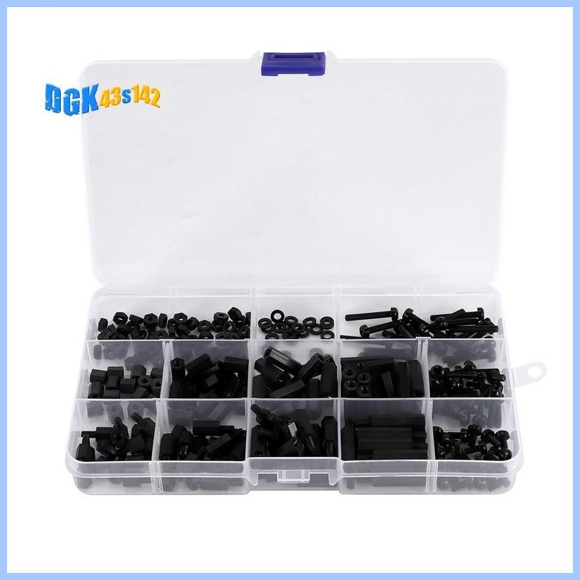 260PCS M3 Male Female Nylon Hex Spacer Standoff Screw Nut Threaded ...